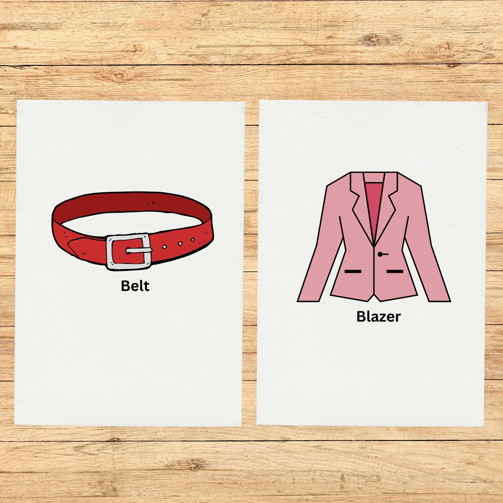 Clothes Flashcards | Editable Montessori Cards | PDF Printable Card ...