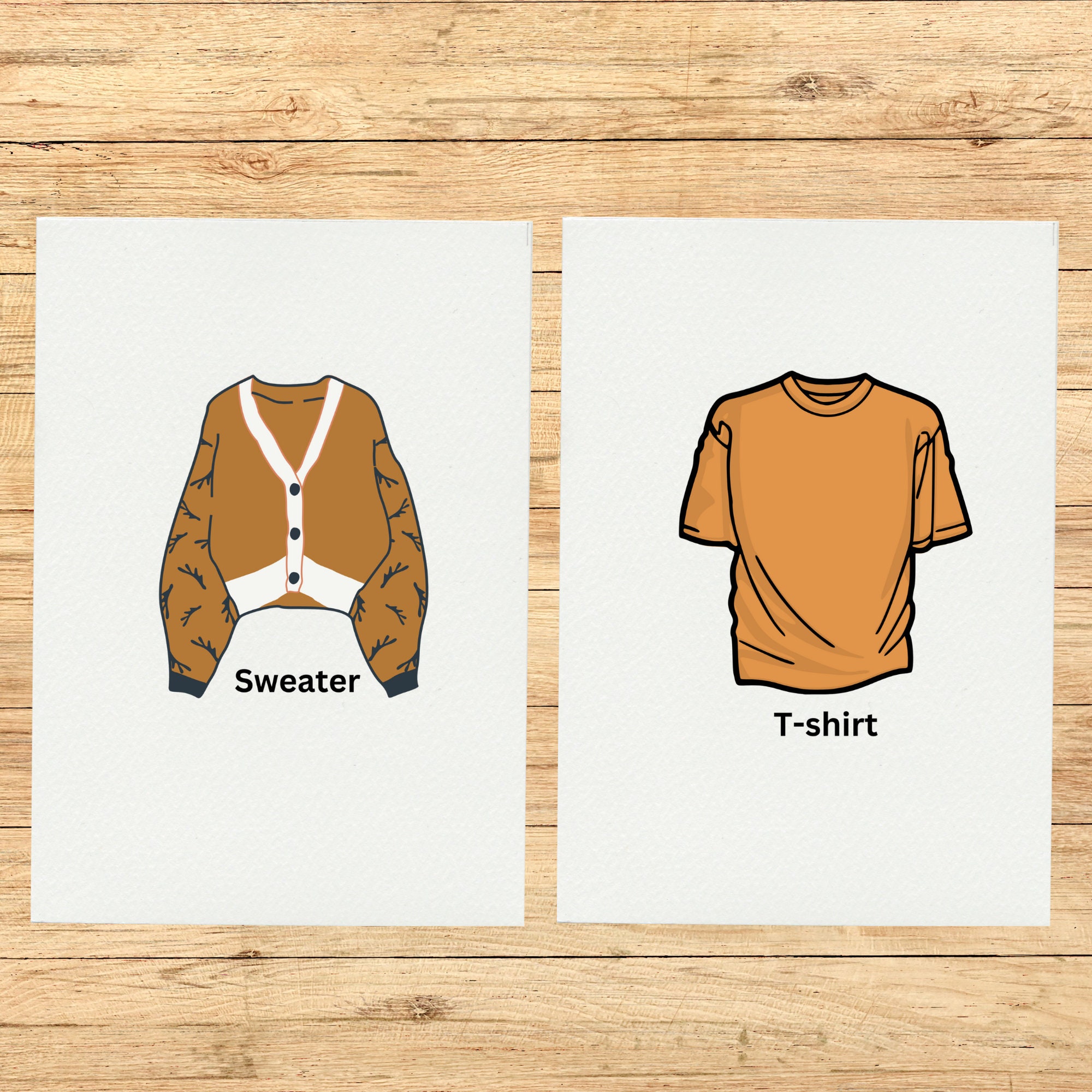 Clothes Flashcards | Editable Montessori Cards | PDF Printable Card ...