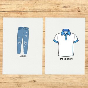 Clothes Flashcards | Editable Montessori Cards | PDF Printable Card ...