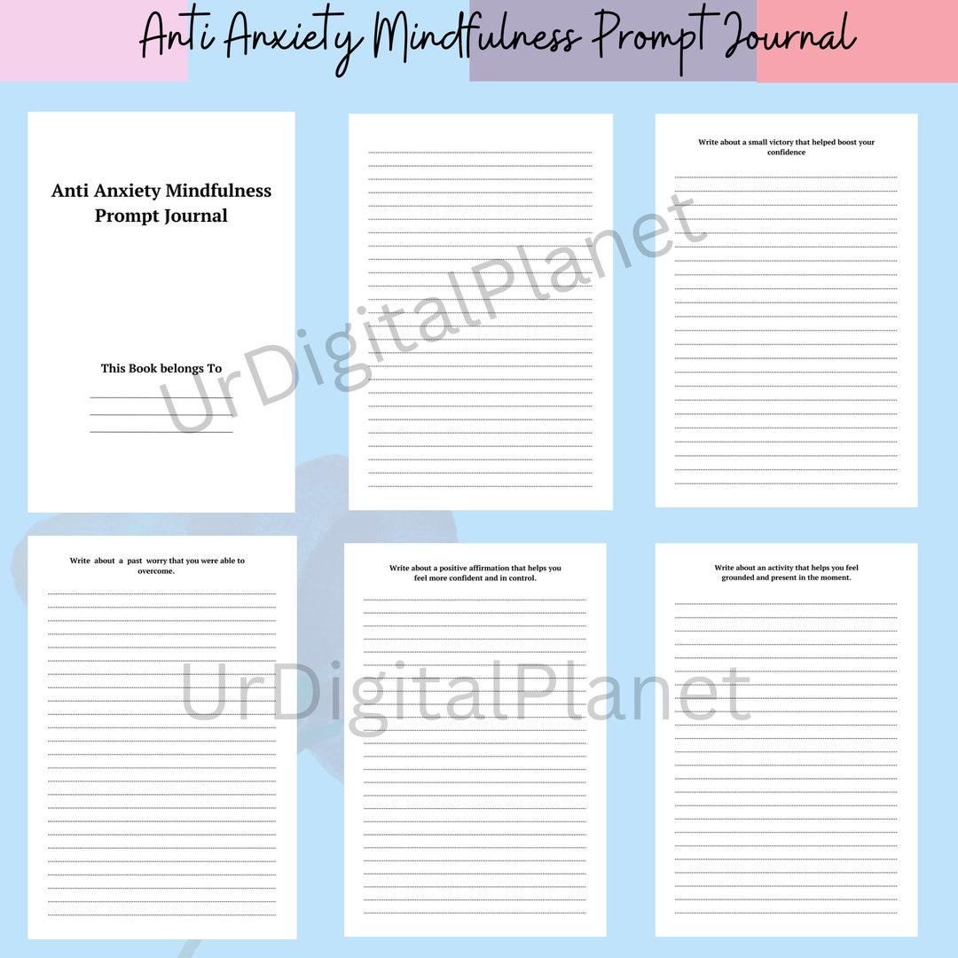 Anxiety Therapy Journal Downloadable Printable, Anxiety Diary, Self ...