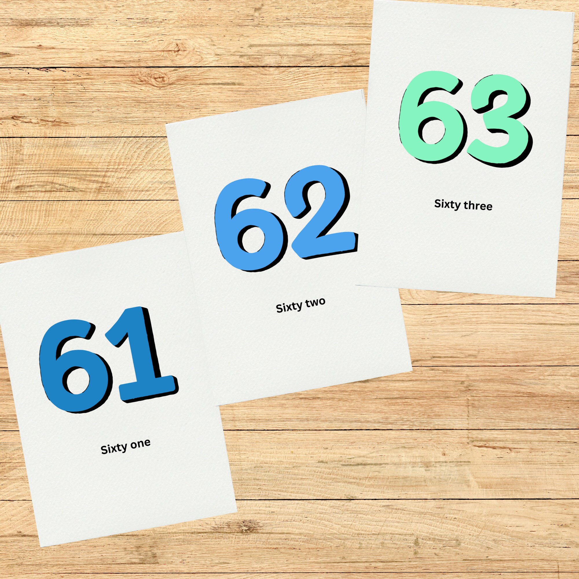 Preschool Counting Flash Cards Number Flash Cards 1-100, Count to 100 ...