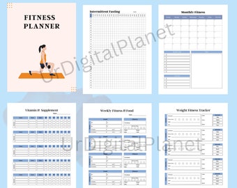 Printable Health and Fitness Planner - Etsy