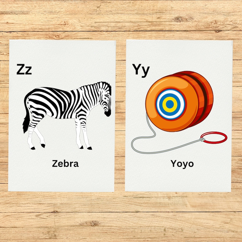 Printable Alphabet Flash Cards, Classroom Decor, Toddlers Preschool ...