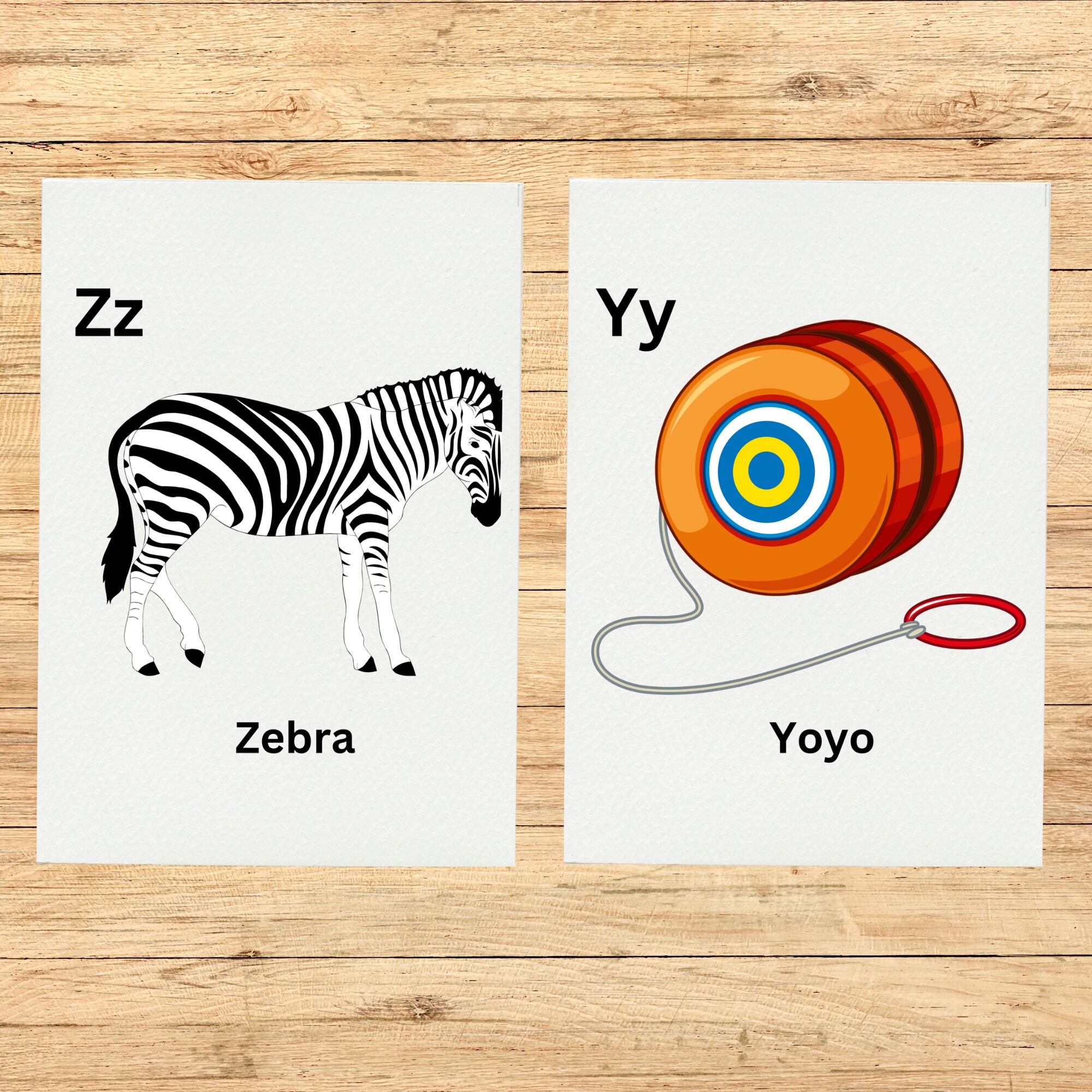 Printable Alphabet Flash Cards, Early Learning (digital Download) - Etsy