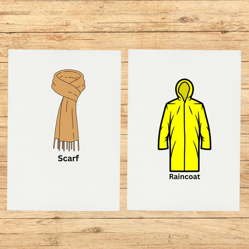 Clothes Flashcards | Editable Montessori Cards | PDF Printable Card ...
