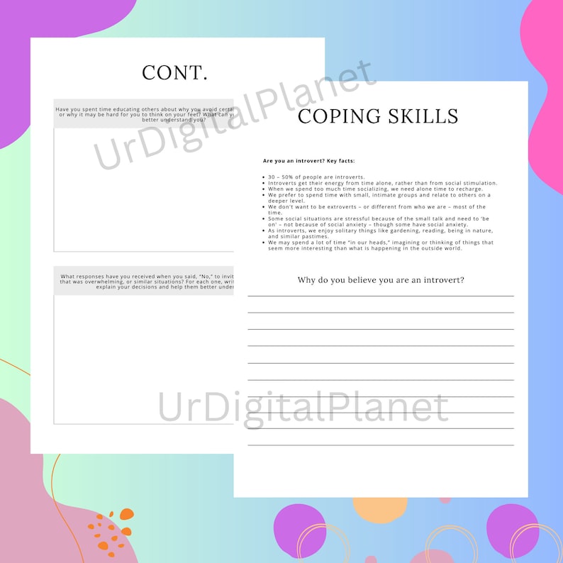 Introvert Journal Digital, Printable Introvert Journal, Self Care ...