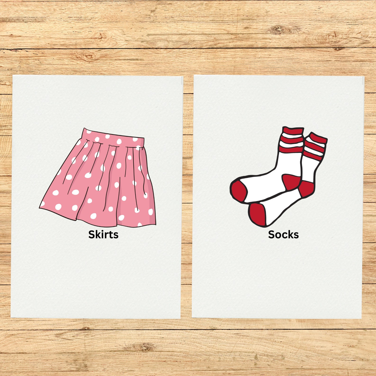 Clothes Flashcards | Editable Montessori Cards | PDF Printable Card ...