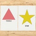 13 Shape Flash Cards, Geometric Shapes, Preschool Montessori Materials ...