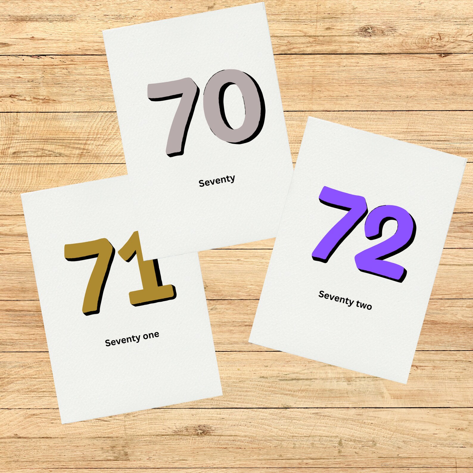 Preschool Counting Flash Cards Number Flash Cards 1-100, Count to 100 ...