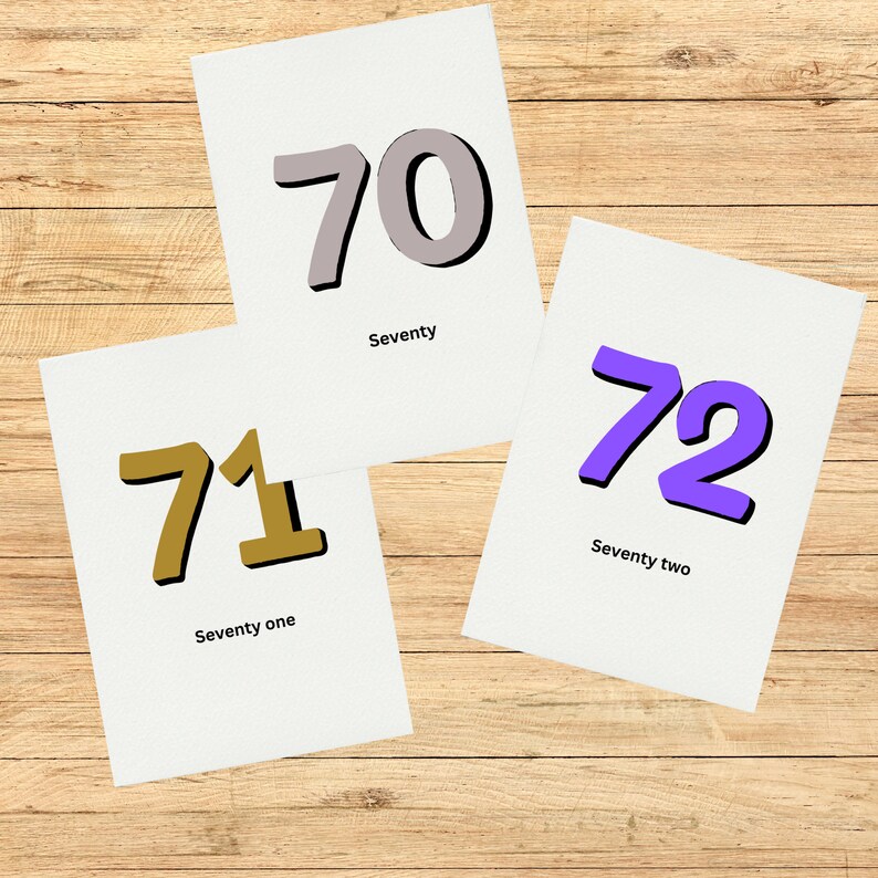 Preschool Counting Flash Cards Number Flash Cards 1-100, Count to 100 ...