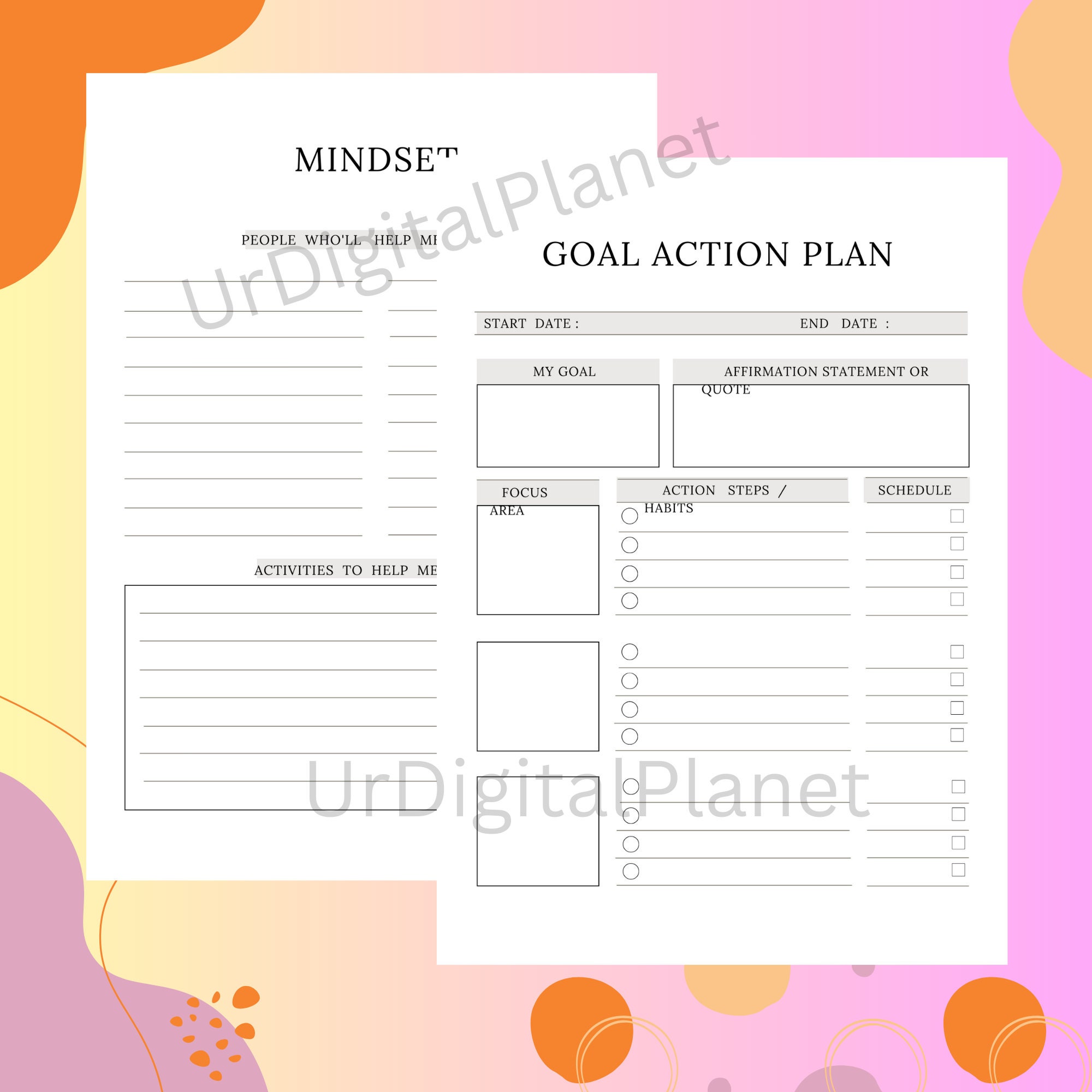 Personal Growth Planner Digital, Personal Development Printable ...