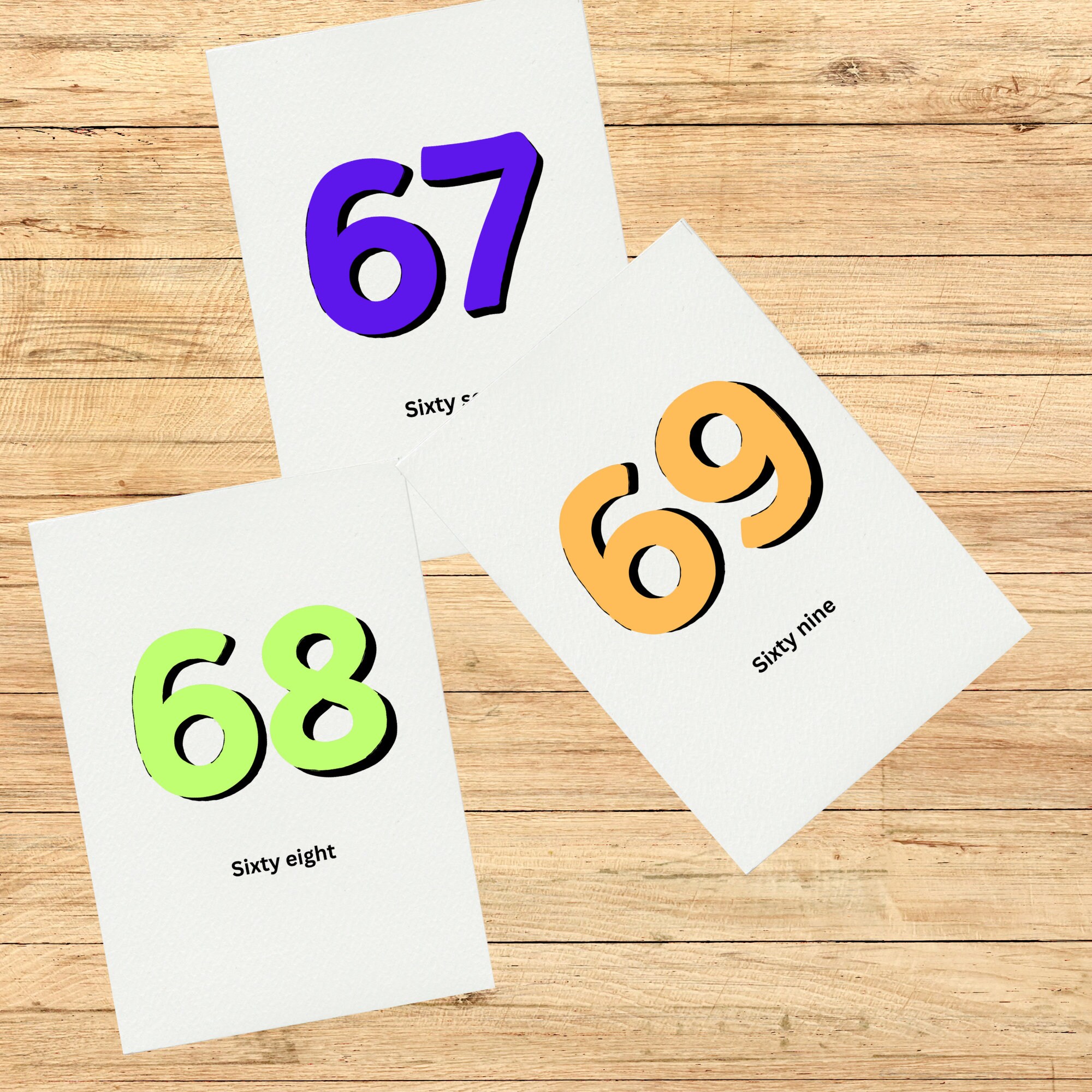 Preschool Counting Flash Cards Number Flash Cards 1-100, Count to 100 ...