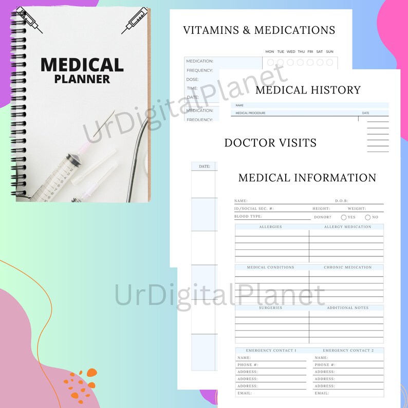 Medical Planner Digital, Healthcare Planner, Family Medical Planner ...