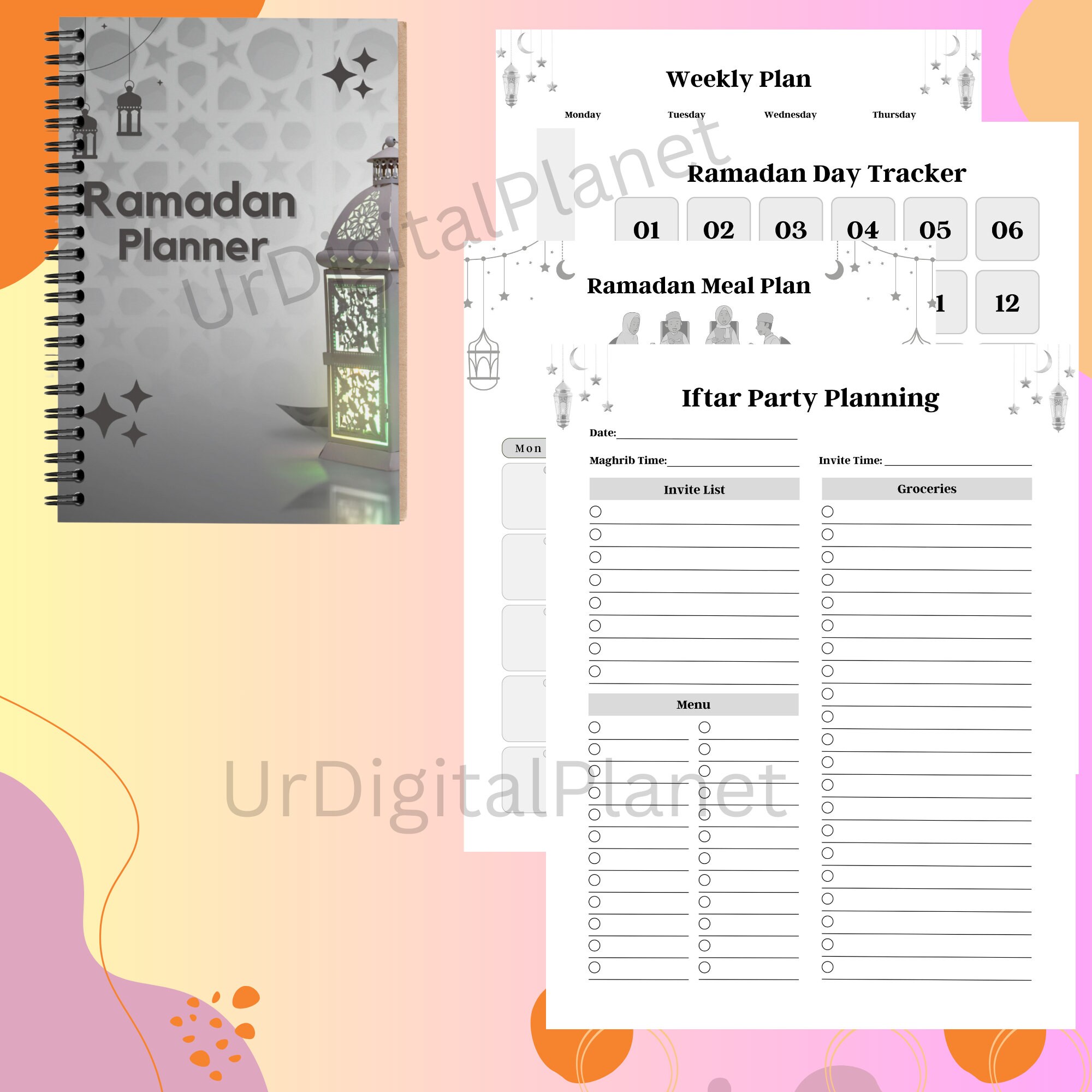 Ramadan Planner Digital, Printable Ramadan Planner, Digital Planner for ...
