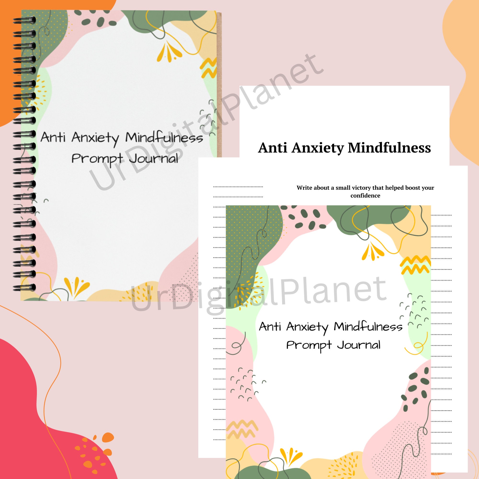 Anxiety Therapy Journal Downloadable Printable, Anxiety Diary, Self ...