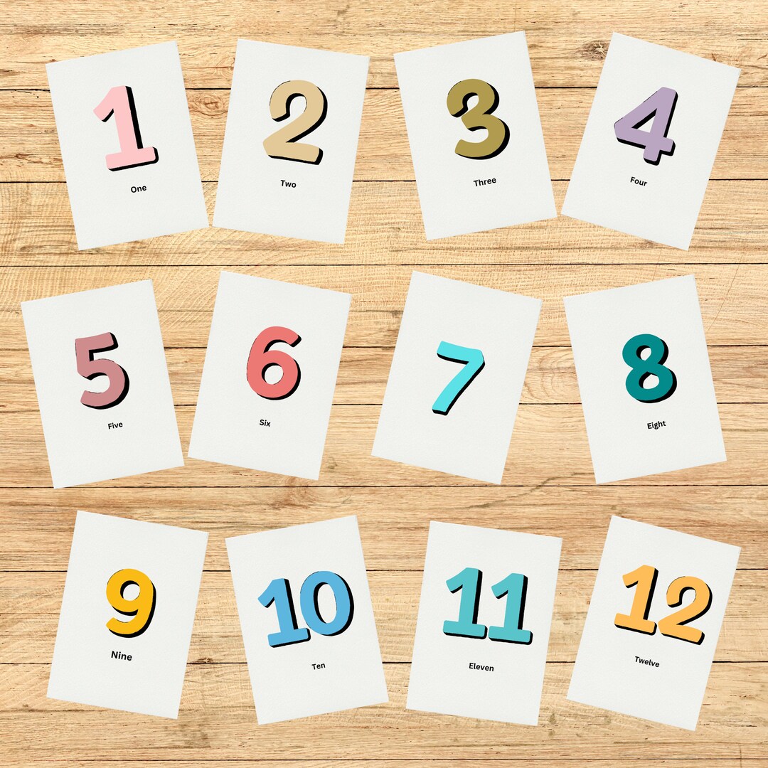 Preschool Counting Flash Cards Number Flash Cards 1-100, Count to 100 ...