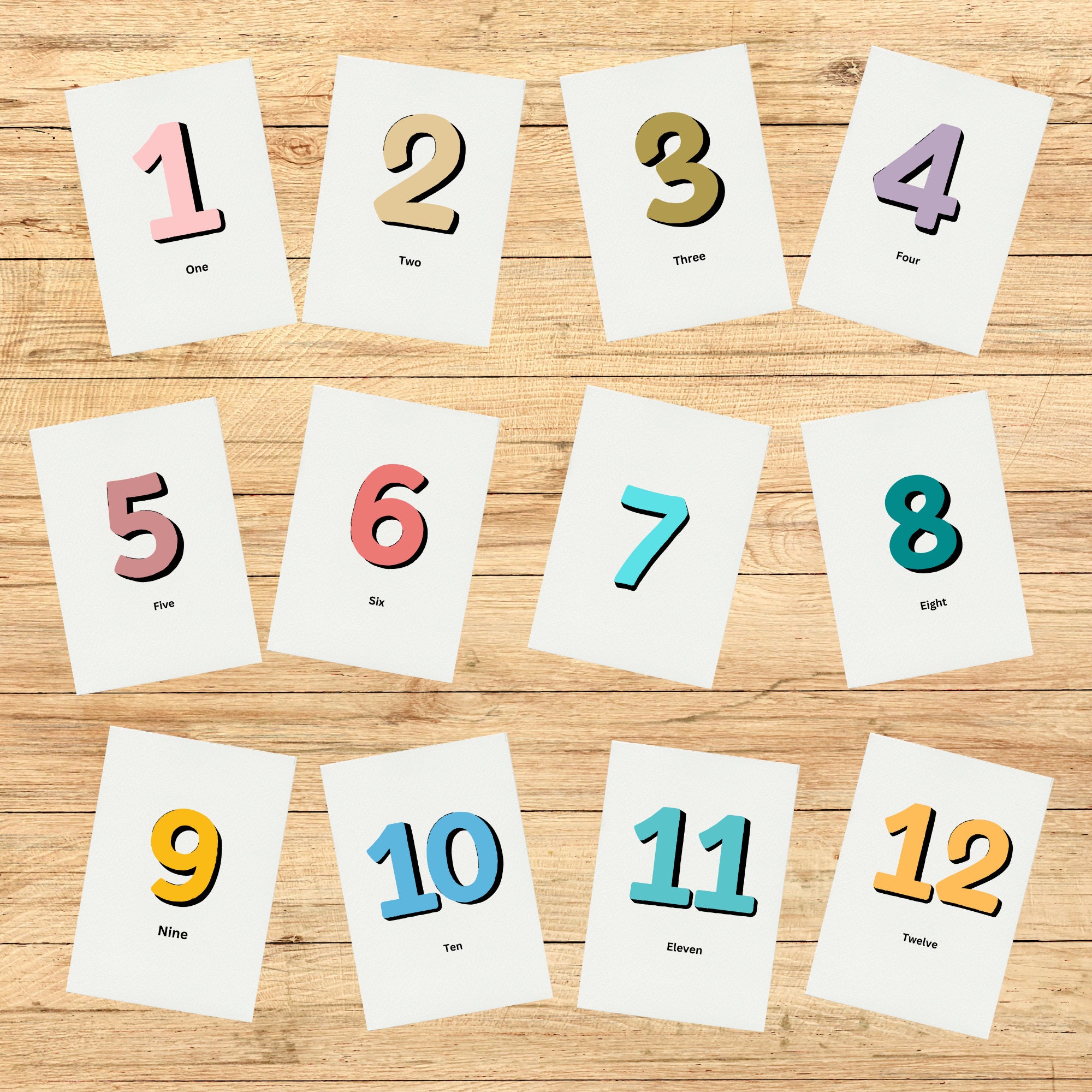 Preschool Counting Flash Cards Number Flash Cards 1-100, Count to 100 ...