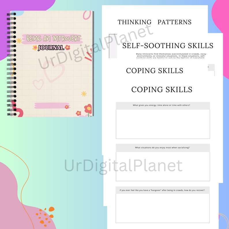 Introvert Journal Digital, Printable Introvert Journal, Self Care ...