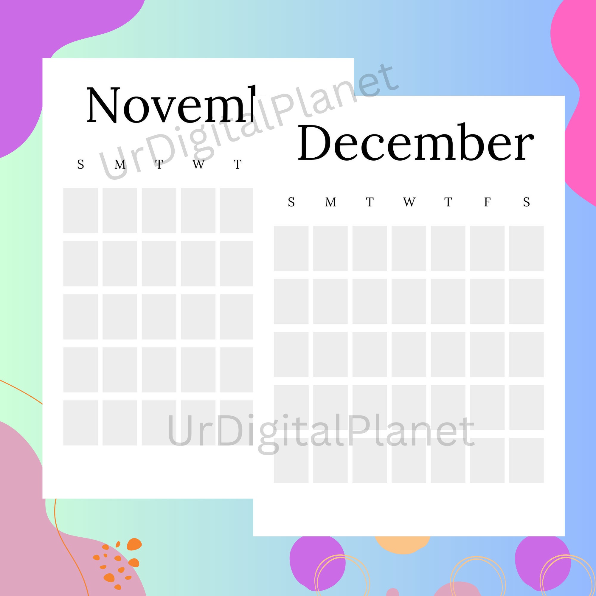 2024 Calendar Digital, Editable 2024 Calendar, Customized 2024 Calendar ...