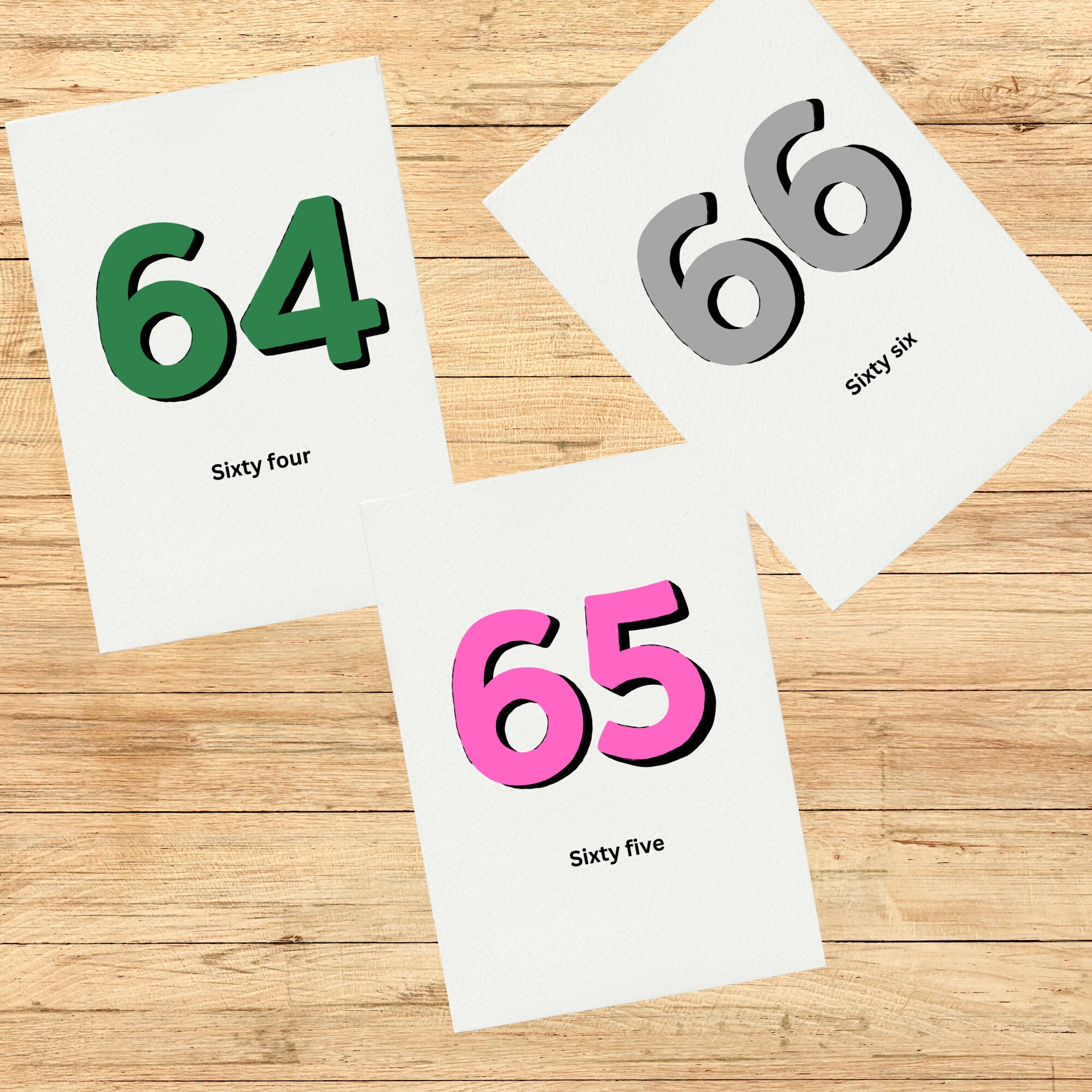 Preschool Counting Flash Cards Number Flash Cards 1-100, Count to 100 ...