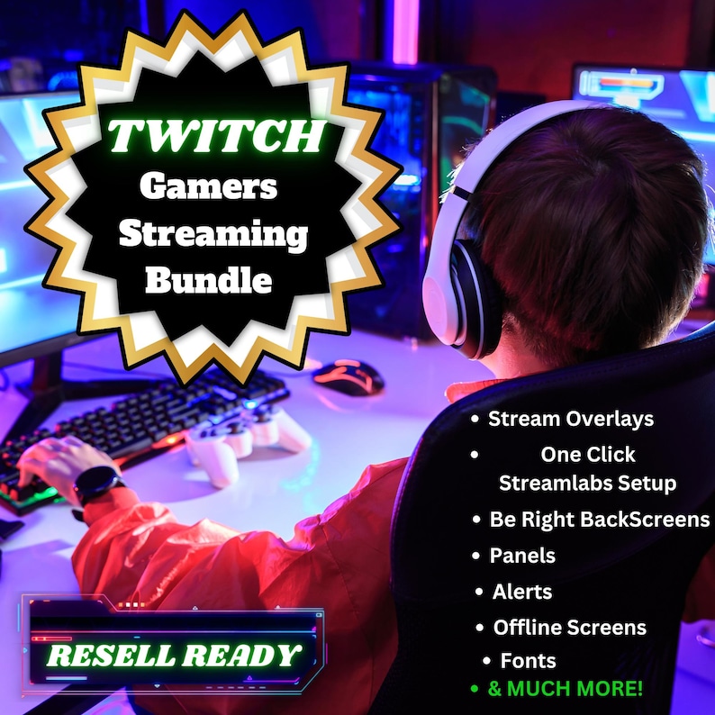 Twitch Streamer Ultimate Bundle: Overlays, Fonts, Alerts, Panels ...