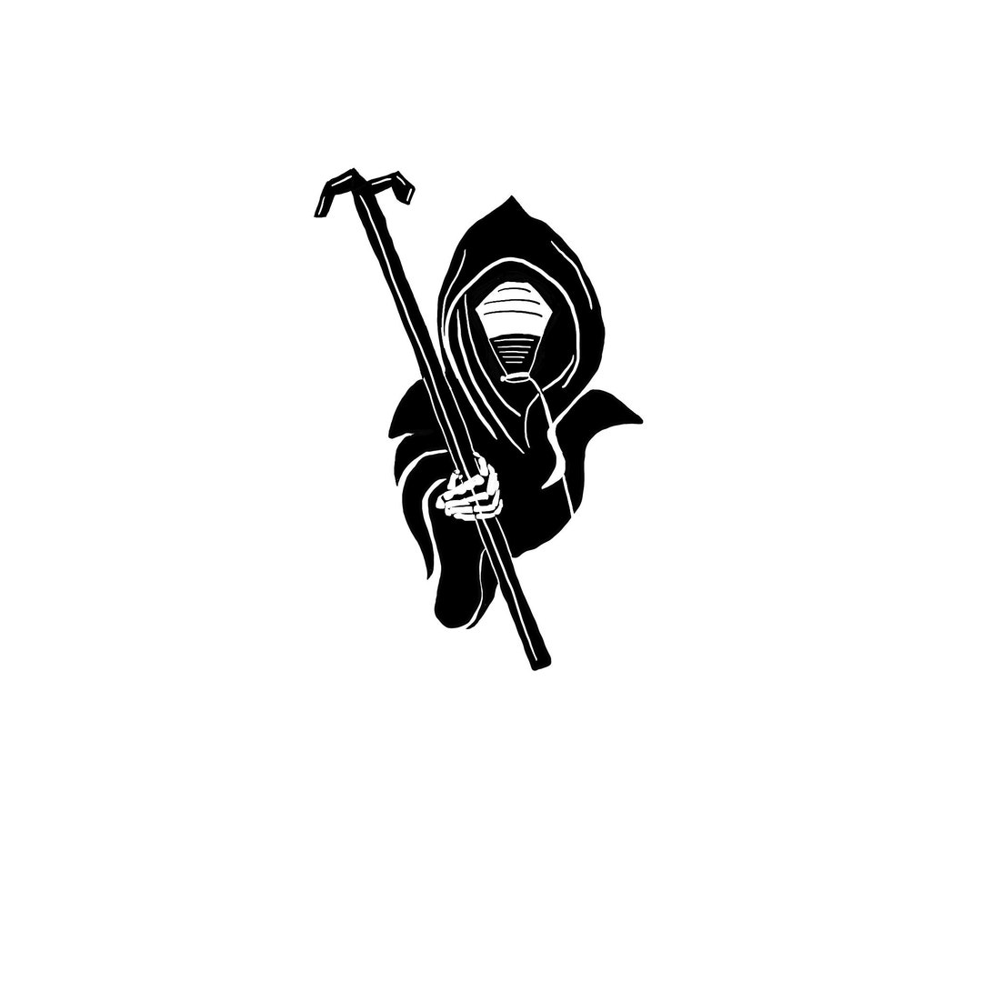 Grim Reaper With NY Hook Helmet Sticker - Etsy