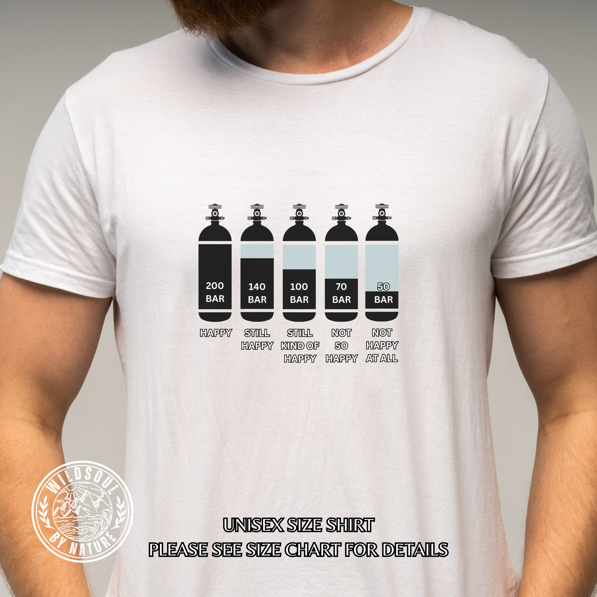 Scuba Tank T-shirt Metric Bar, Funny Scuba Diver T-shirt, Scuba Tank ...