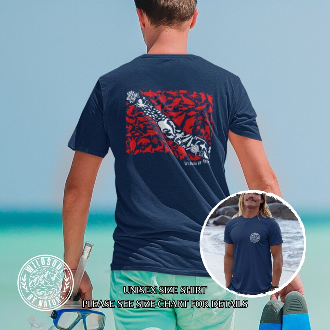 Marine Life Scuba Diving Flag T-shirt, Marine Life Scuba Diving Flag ...