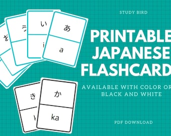 Japanese Number Flash Cards- Printable PDF - Etsy