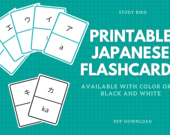 Japanese Color Flash Cards Printable PDF - Etsy