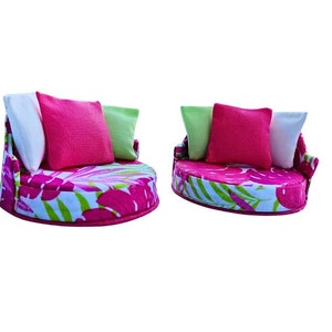 1:12 Pink Miniature Doll Lounge Chair - Etsy