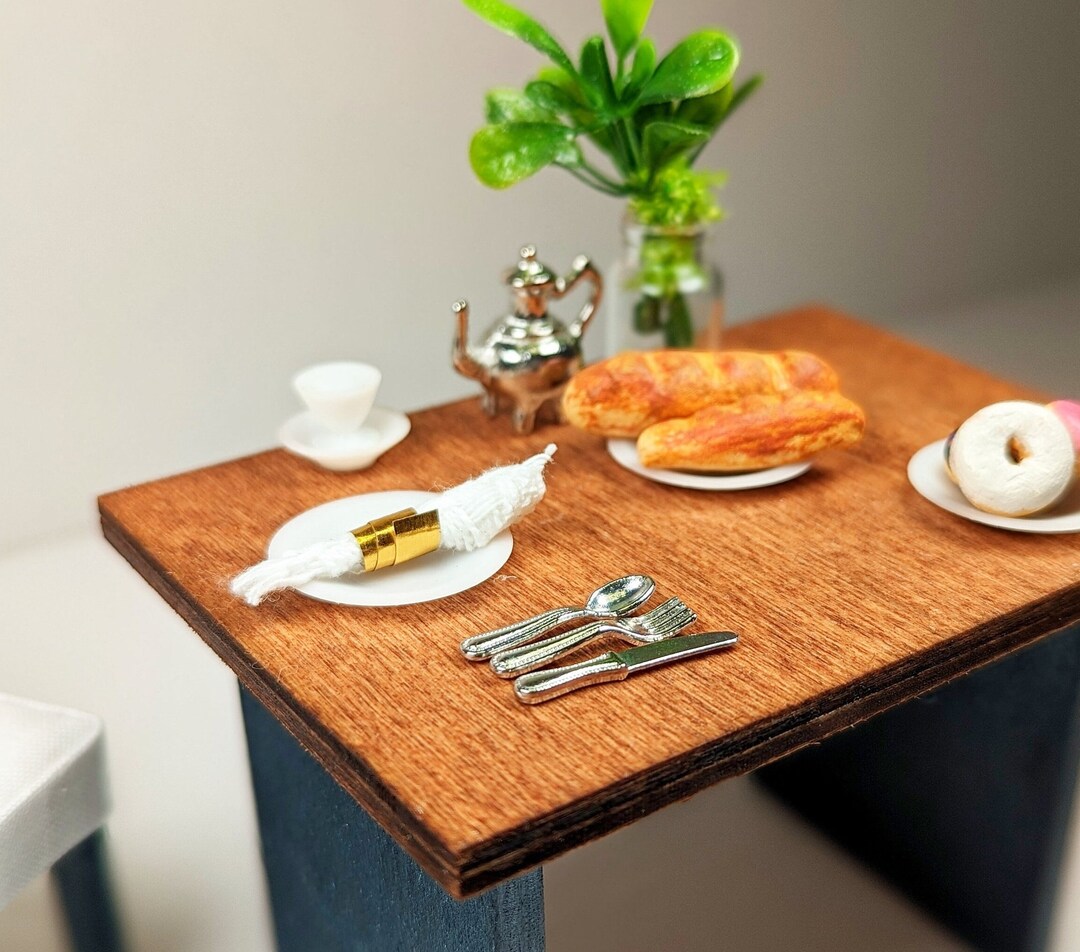 Miniature Doll 12 Piece Doll Metal Spoon, Knife Fork Set - Etsy