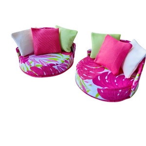 1:12 Pink Miniature Doll Lounge Chair - Etsy