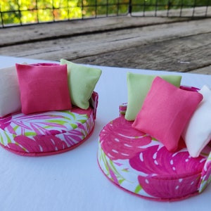 1:12 Pink Miniature Doll Lounge Chair - Etsy
