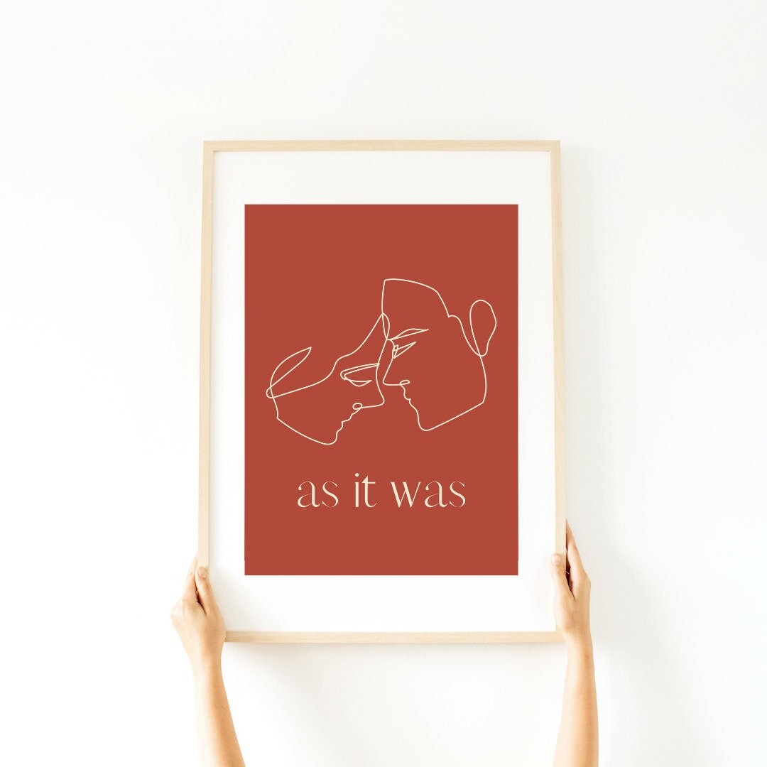 As It Was Print INSTANT DOWNLOAD Minimalist Red Wall Art - Etsy