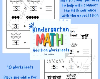 80 Kindergarten Math Worksheets | Preschool-1st Gr. Math | Instant ...