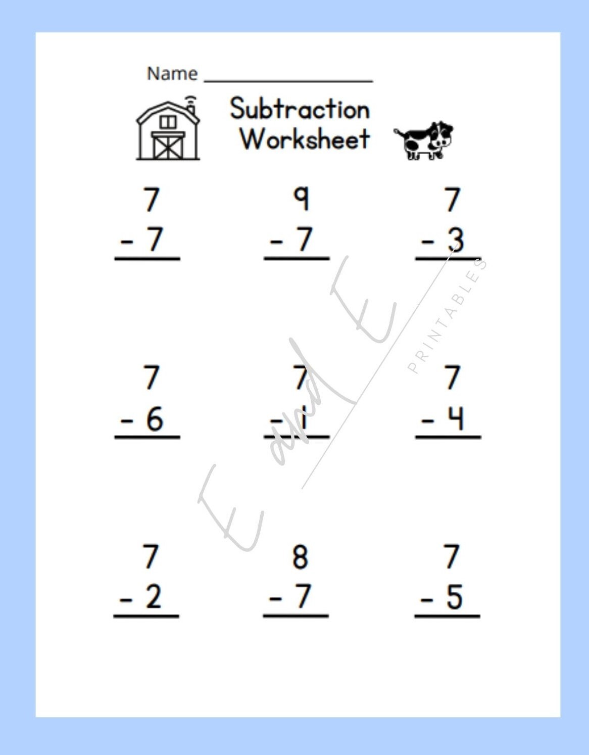 20 Math Worksheets- Printable- Numbers 1-10 - Etsy