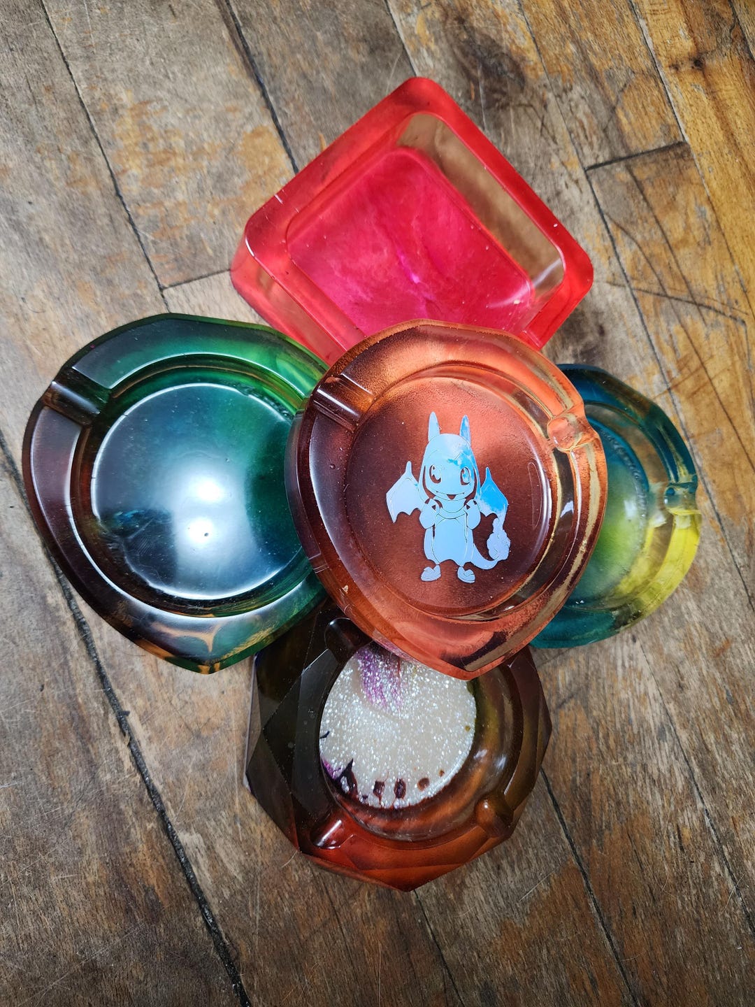 Yellowing Older Non Perfect Ash Trays. Beautiful Still and Great Small ...