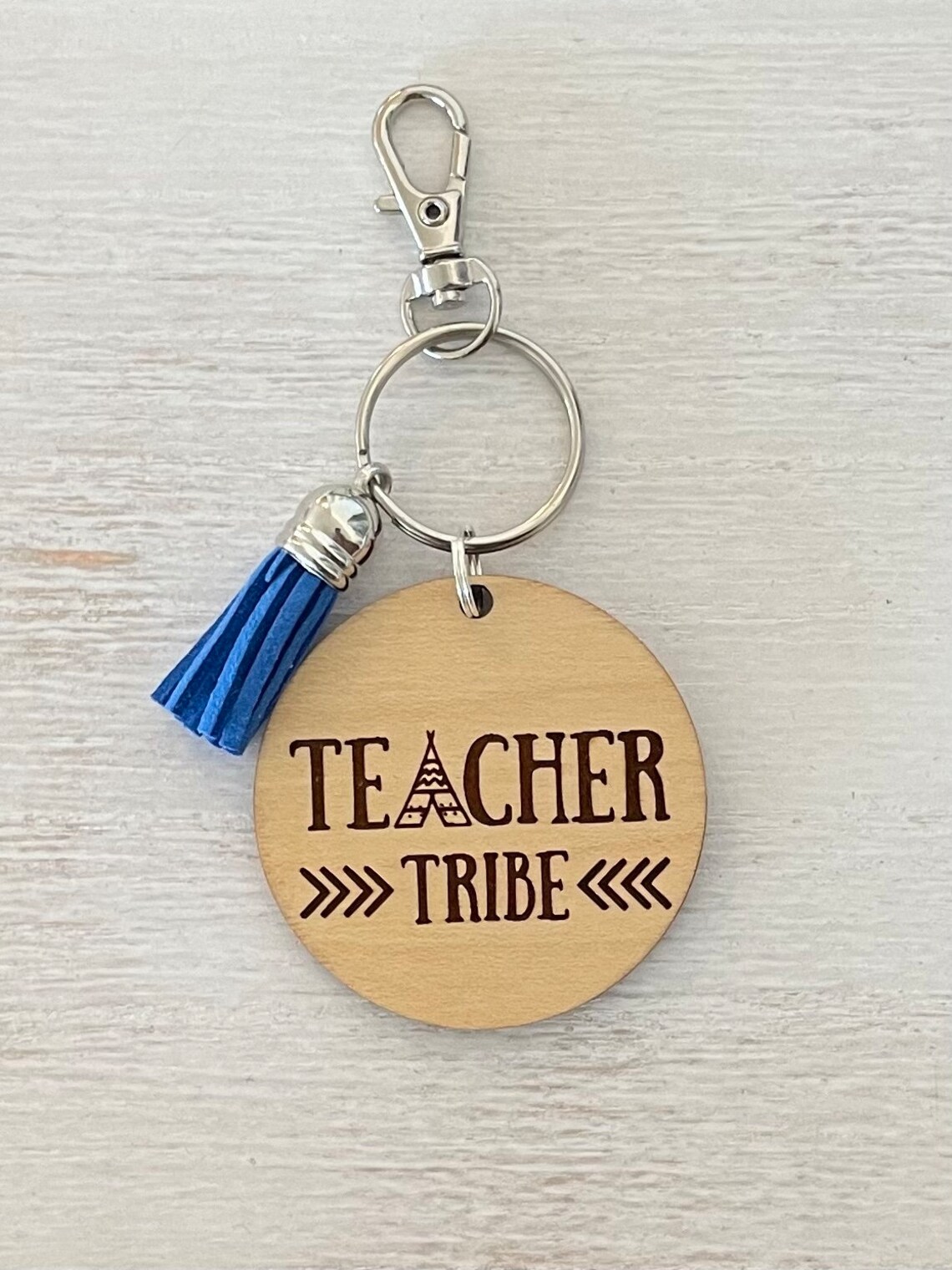 Teacher Keychains Laser Cut Wood Keychains Teacher Gifts Teacher Tribe ...