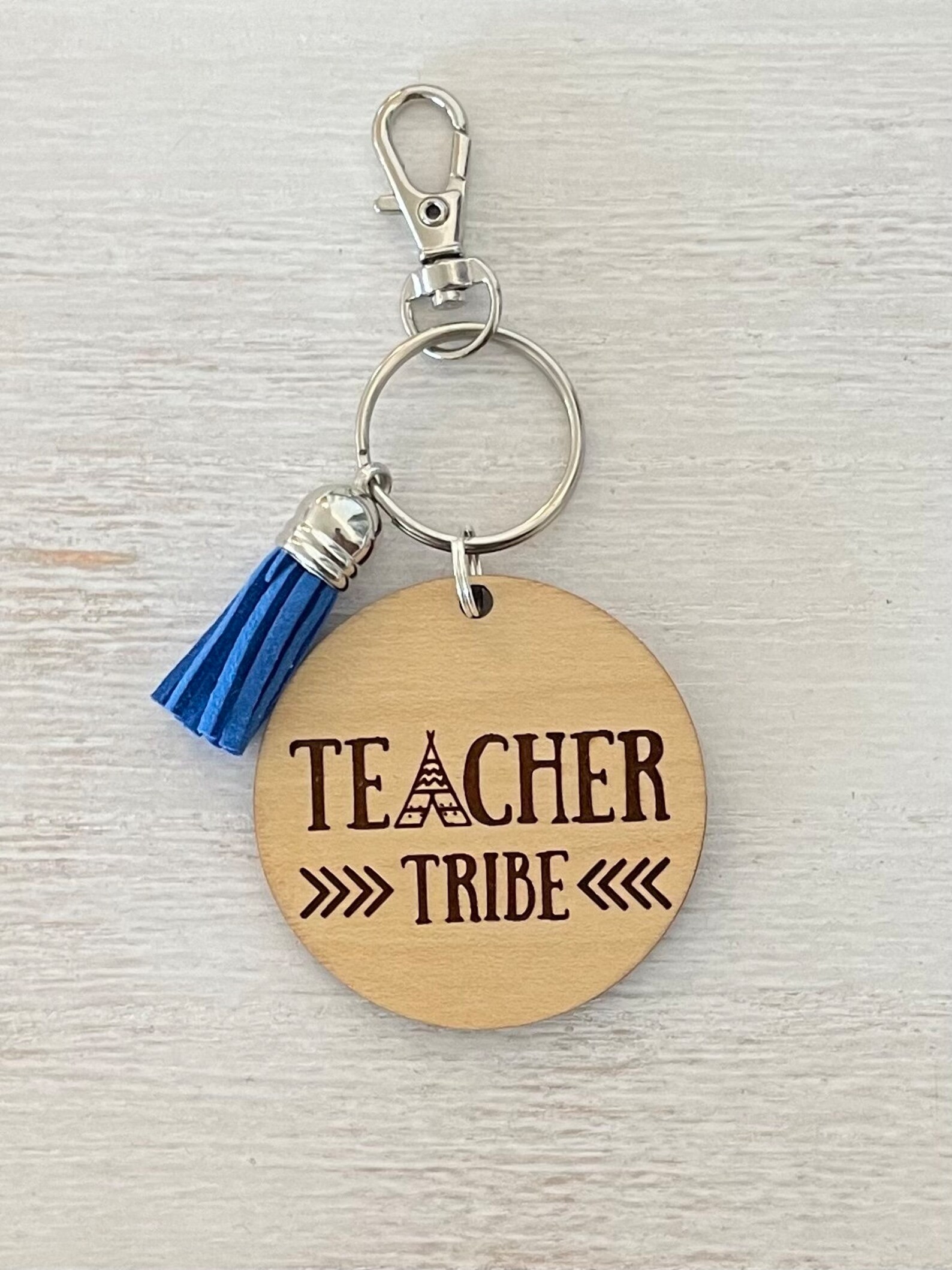 Teacher Keychains Laser Cut Wood Keychains Teacher Gifts Teacher Tribe ...
