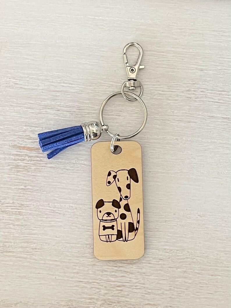 Dog Humor Keychains Wood Keychain Laser Engraved Keychain Dog Lover ...