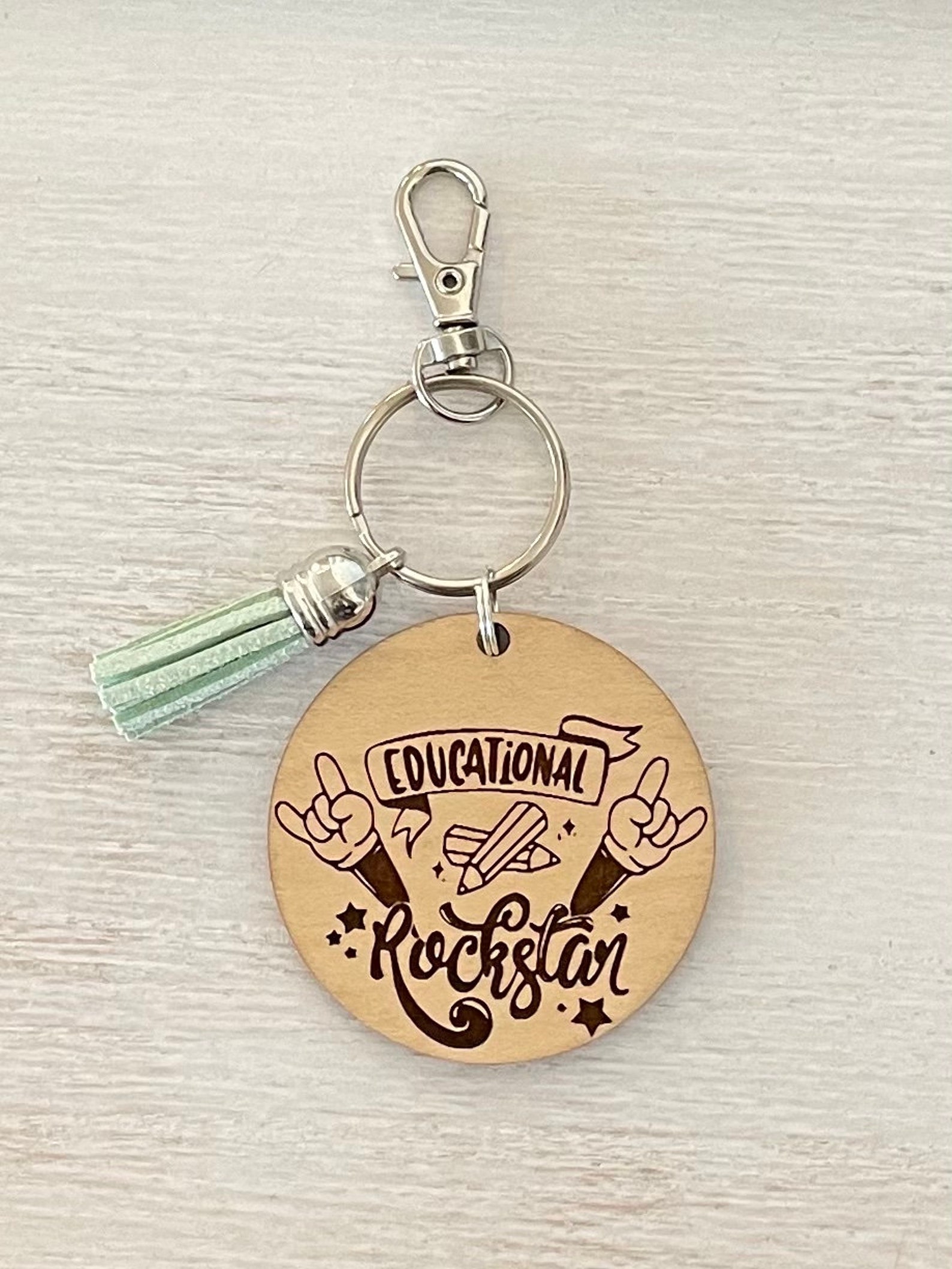 Teacher Keychains Laser Cut Wood Keychains Teacher Gifts Teacher Tribe ...