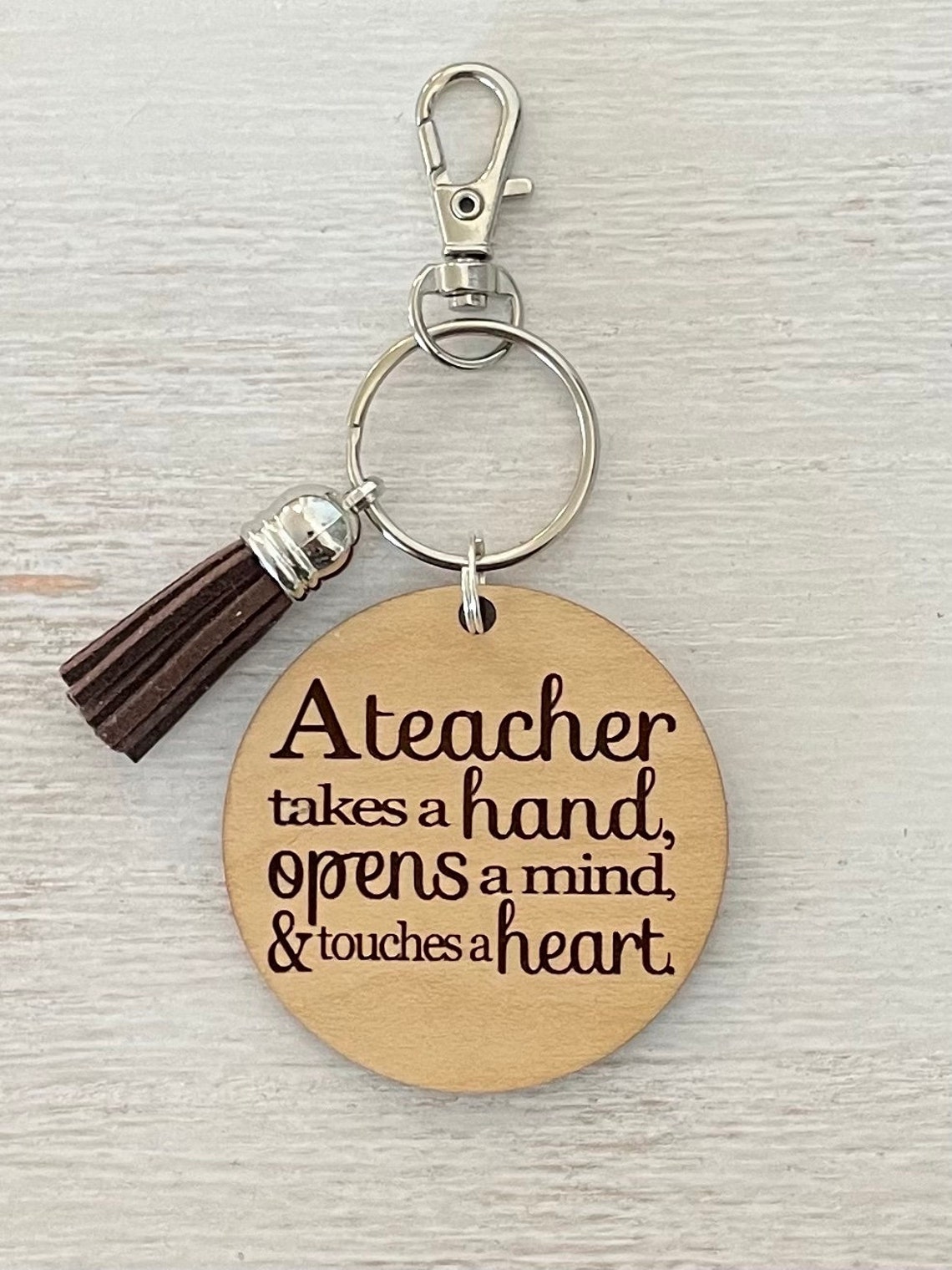 Teacher Keychains Laser Cut Wood Keychains Teacher Gifts Teacher Tribe ...