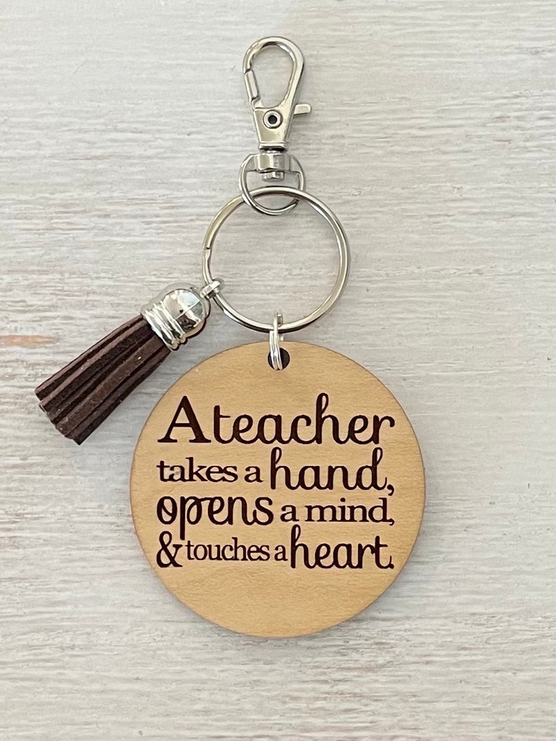 Teacher Keychains Laser Cut Wood Keychains Teacher Gifts Teacher Tribe ...