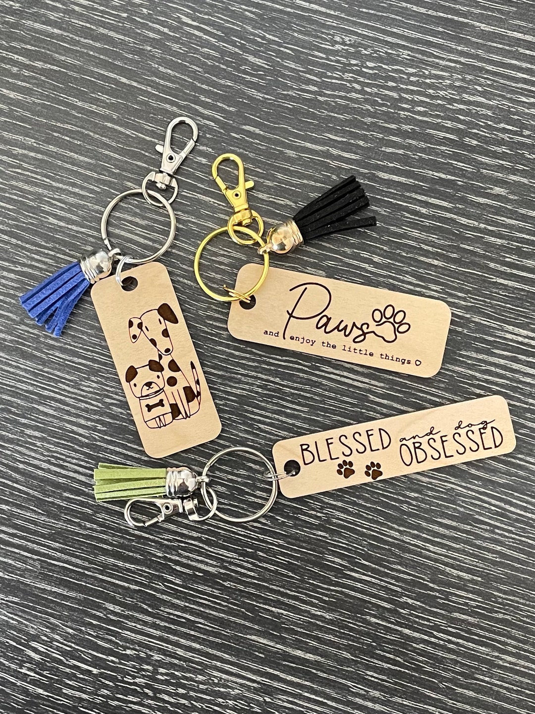 Dog Humor Keychains Wood Keychain Laser Engraved Keychain Dog Lover ...