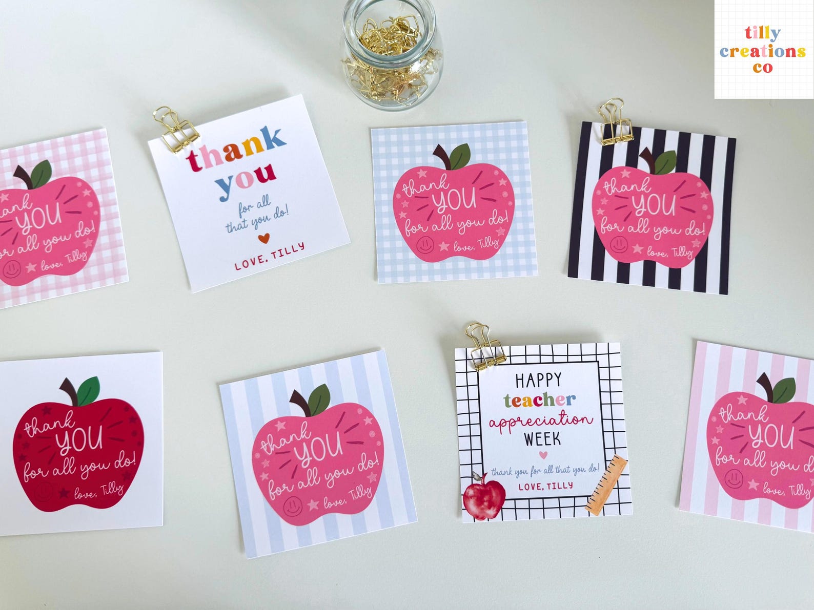 Personalized Teacher Appreciation Gift Tag Set • Includes Two Tags ...