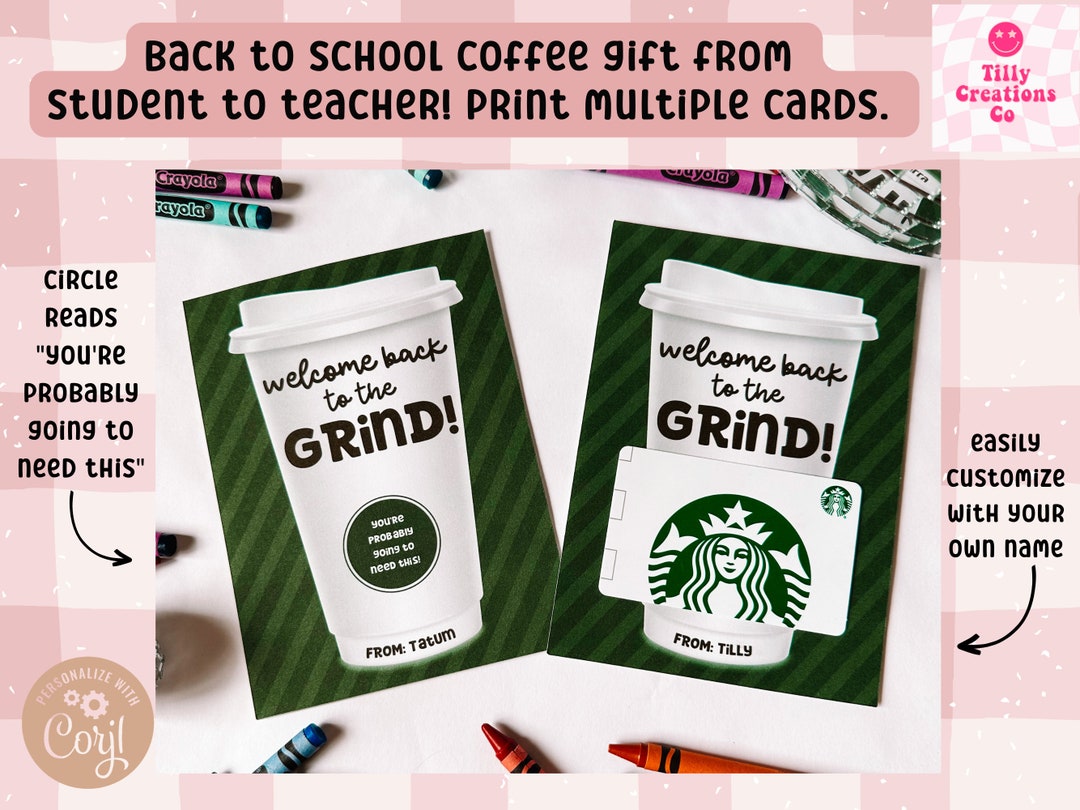 Custom Back to School Teacher Gift From Student • Digital Download ...