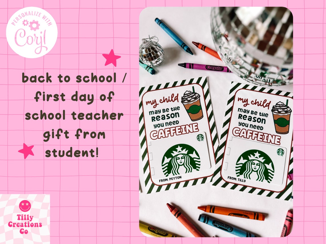Custom Back to School Teacher Gift From Student • Digital Download ...