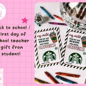 Custom Back to School Teacher Gift From Student • Digital Download ...