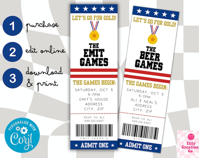 Backyard Beer Olympics Invitation - Etsy